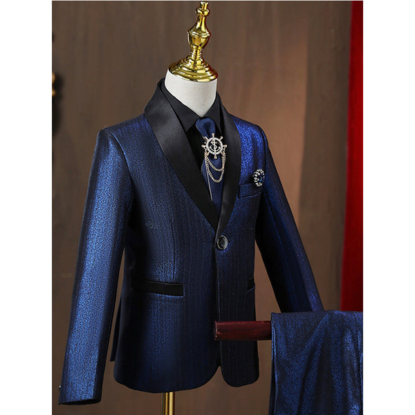 Children's Dark Blue Sparkling Birthday Suit – marryshe