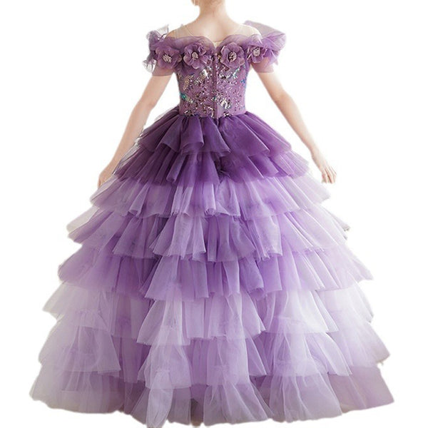 Elegant Baby Girl Gradient Beauty Pageant Dress Toddler Birthday Part ...