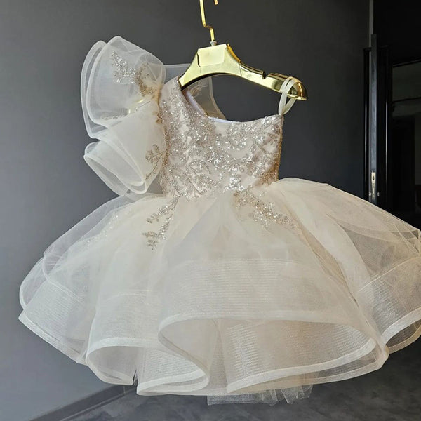 Girls Fluffy Birthday Dress Toddler Pageant Christmas Princess Dress ...