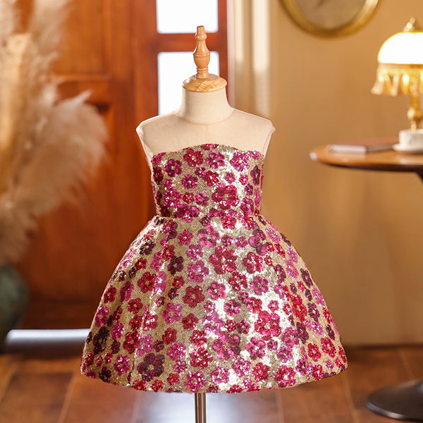 Girls Beauty Pageant Dress Children's Birthday Party Princess Dress ...