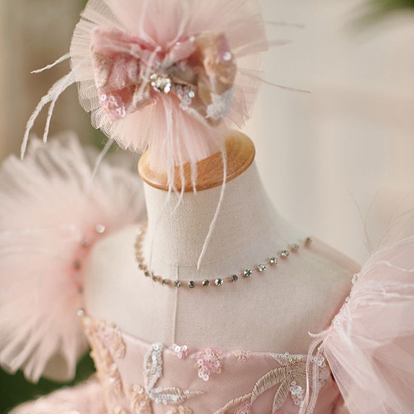 Luxurious Baby Girl Formal Puffy Party Dress Girl Fluffy Pageant Prin ...
