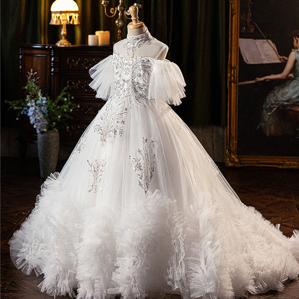 Girls Birthday Dresses Flower Girls Trailing Dresses – marryshe