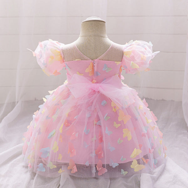Puff Sleeve Colorful Butterfly Princess Dress – marryshe