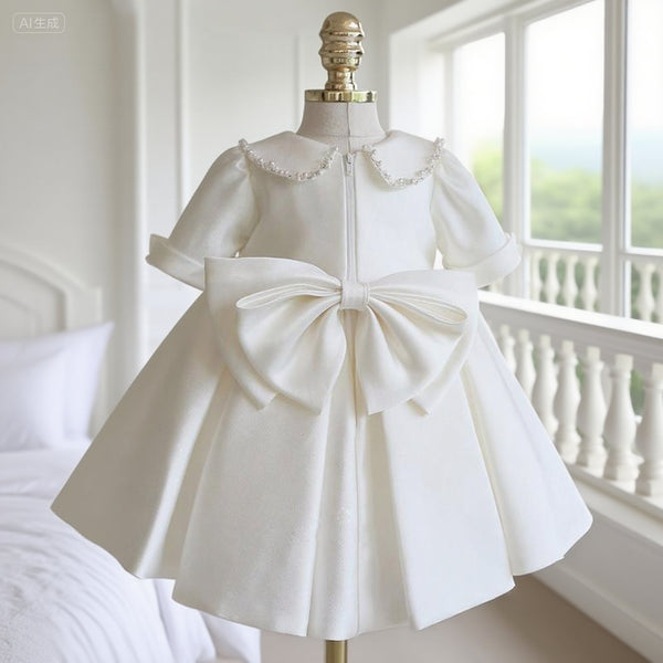 Children's Beauty Pageant Dress Fluffy Beads Princess Dress First Bir ...