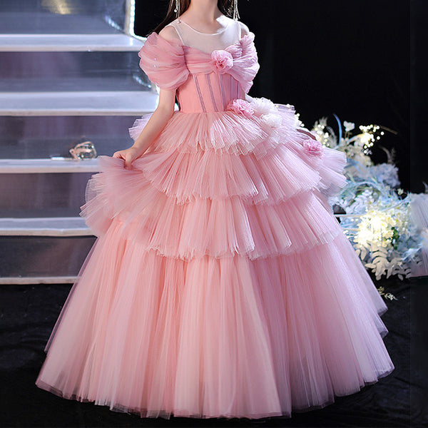 Cute Baby Girl Pageant Cake Dress Toddler First Birthday Christmas Pr ...