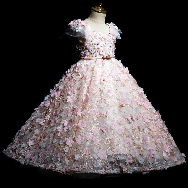 Elegant Girls Flower Princess Party Dress – marryshe