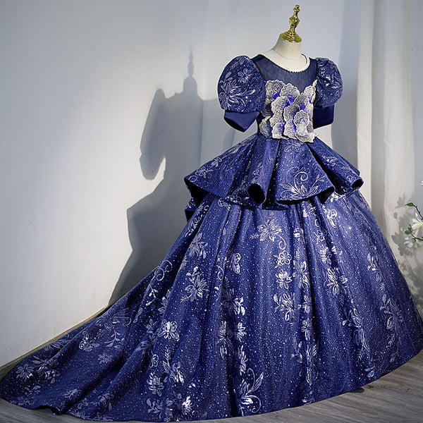 Elegant Flower Girl Pageant Birthday Party Princess Communion Dress ...